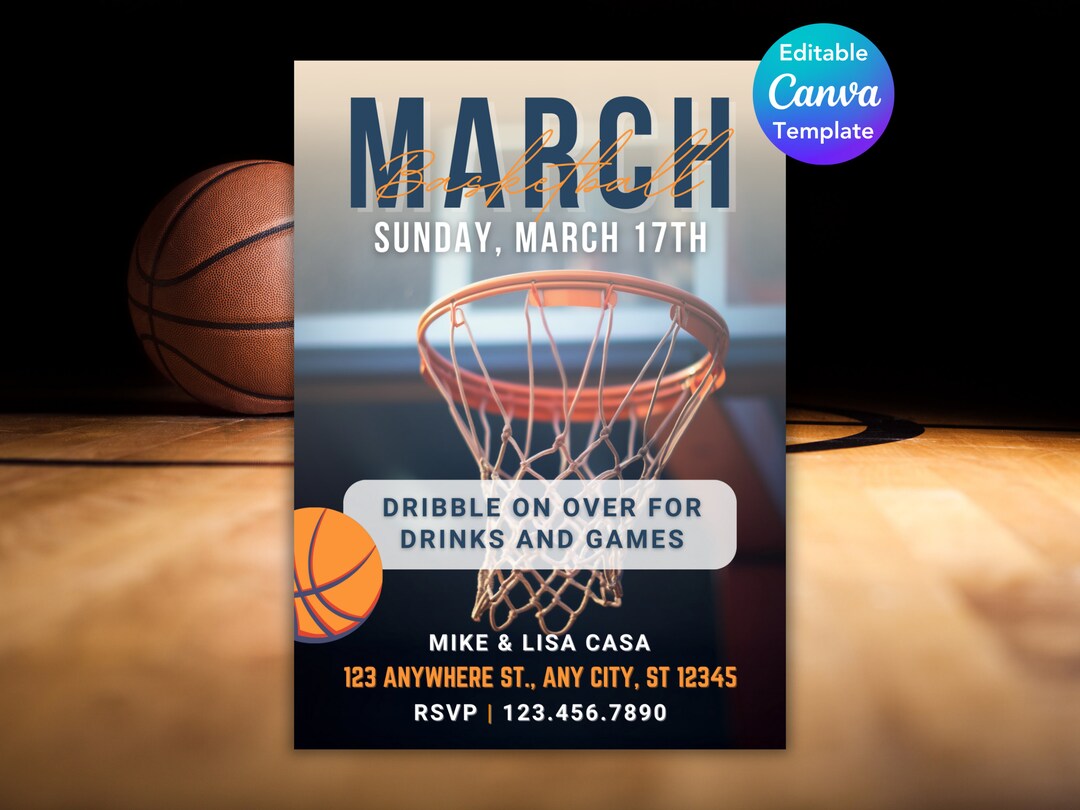 Basketball Party Flyer | Basketball Flyer | Basketball Birthday ...