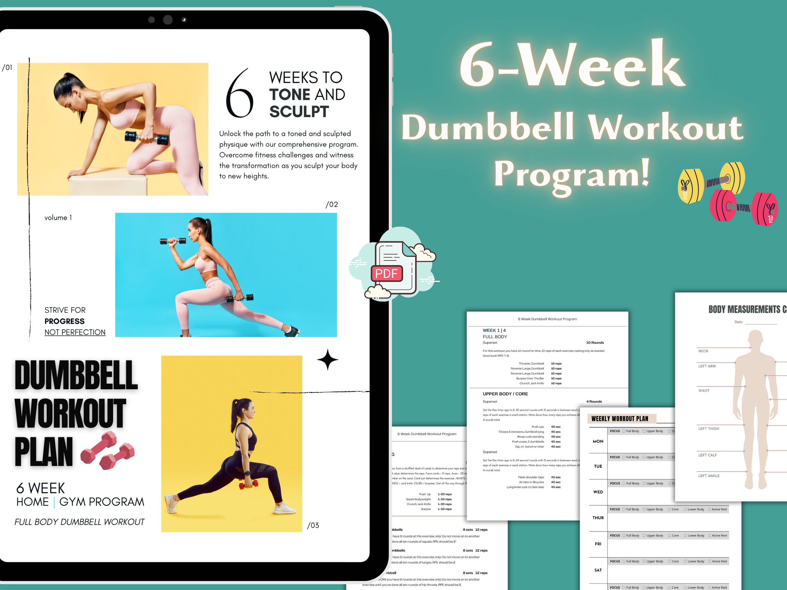 Workout Program | 6 Week Workout Program | Fitness Planner | Weight ...