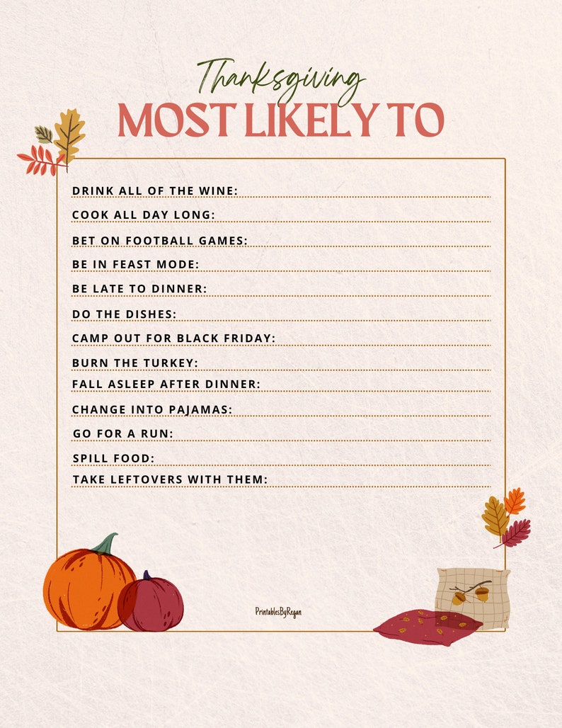Thanksgiving Planner, Gratitude List, Thanksgiving Bundle, Holiday Meal ...