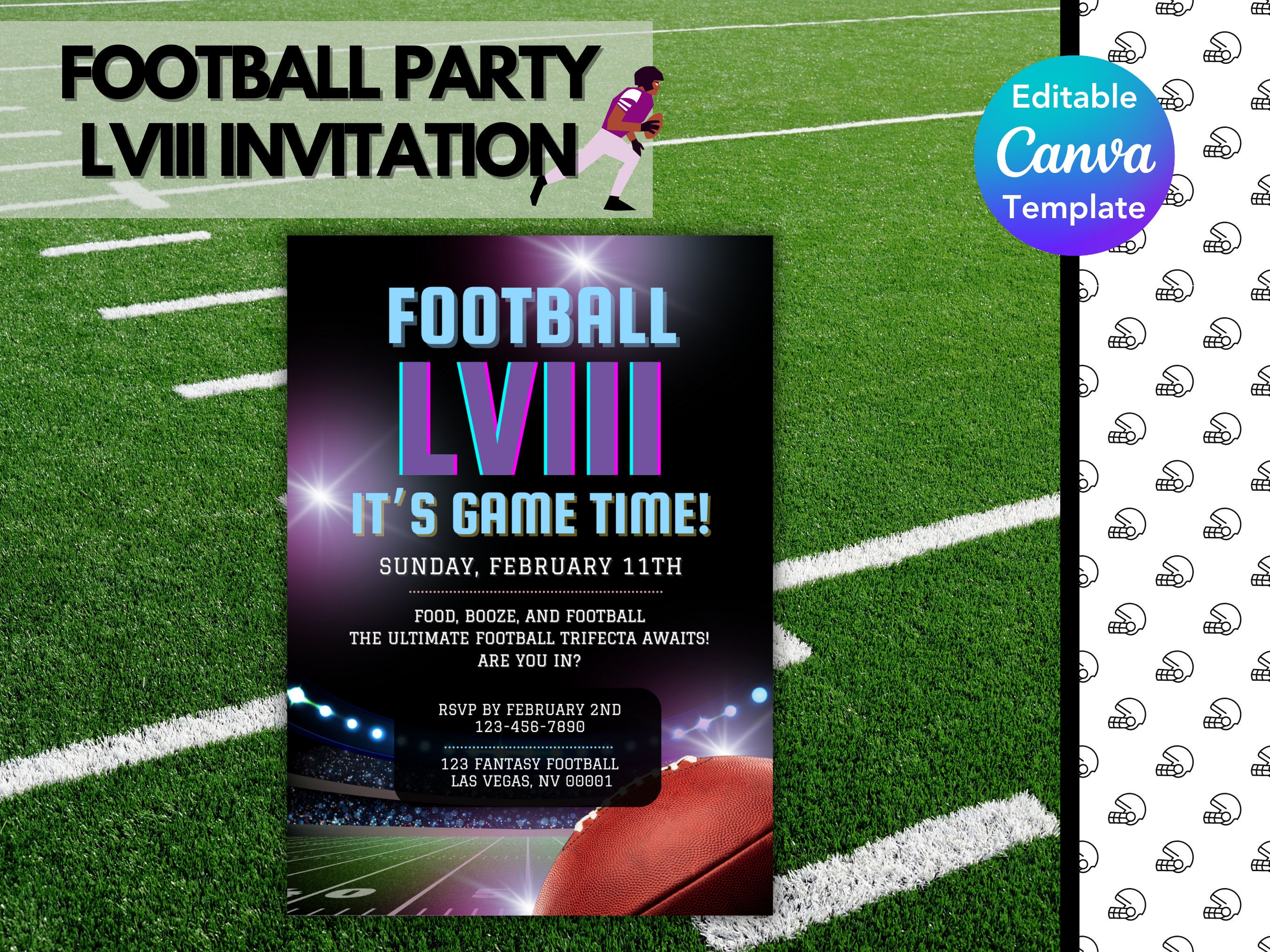Football Invitation Football Party Football Invitation Template ...
