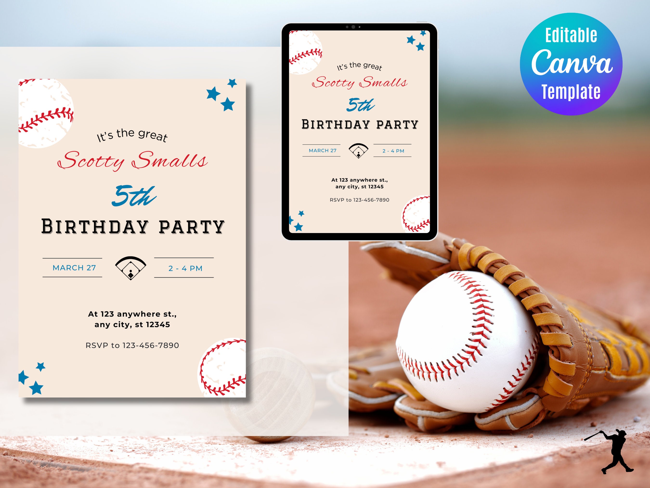 Baseball Invitation Template, Baseball Invite, Sports Invitation ...
