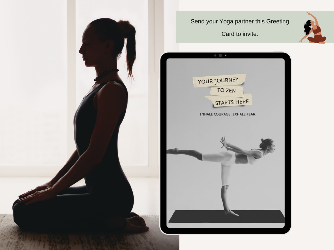 Yoga Greeting Cards Yoga Pose Card Yoga Card Yoga Art yogi Printable ...