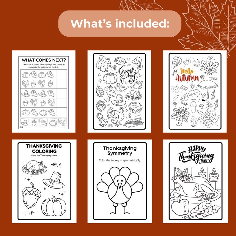 Fall Coloring Pages, Thanksgiving Craft, Printable Coloring Pages, Kid ...