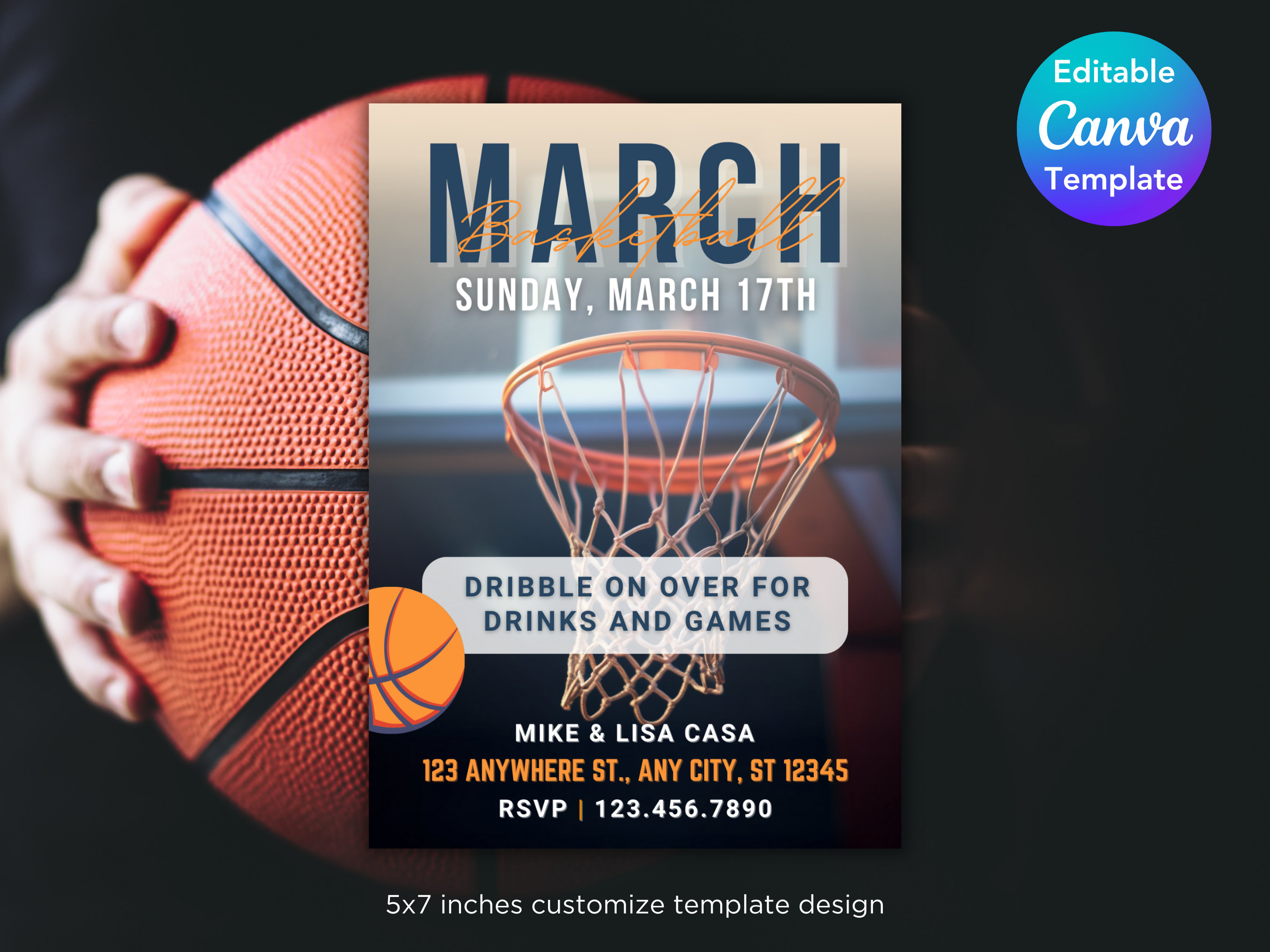Basketball Party Flyer | Basketball Flyer | Basketball Birthday ...