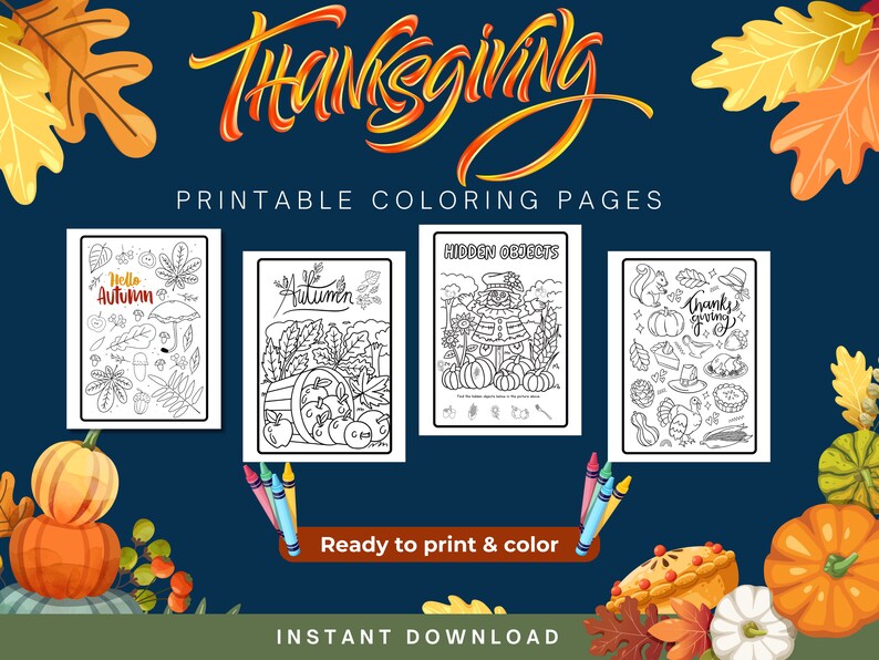 Thanksgiving Coloring Sheets, 5 Minute Crafts, Fall Coloring Pages ...