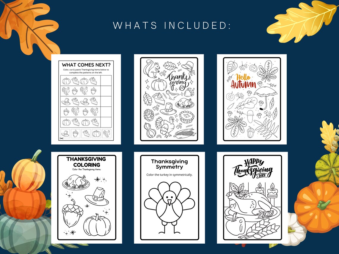 Thanksgiving Coloring Sheets, 5 Minute Crafts, Fall Coloring Pages ...