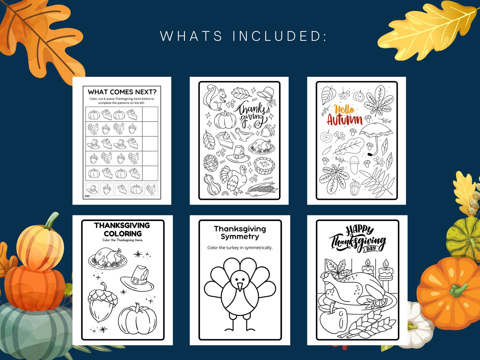 Thanksgiving Coloring Sheets, 5 Minute Crafts, Fall Coloring Pages ...
