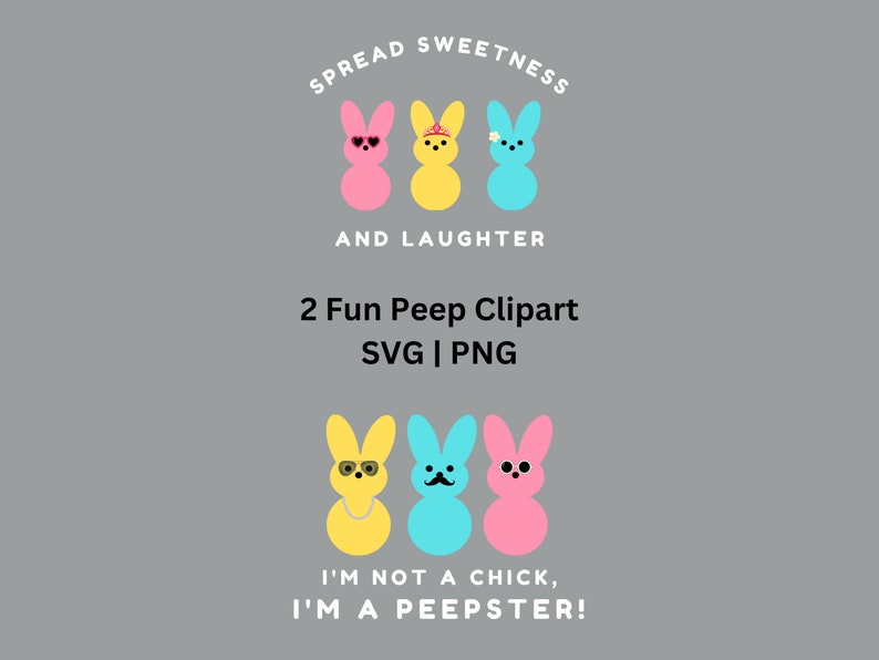 Peeps SVG, SVG Cute Bunny Easter SVG Bundle, Easter Bunny Clipart ...