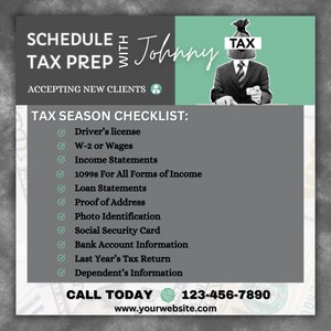 Tax Preparer | Tax Prep Flyer | Tax Season | Tax Prep Social Media ...