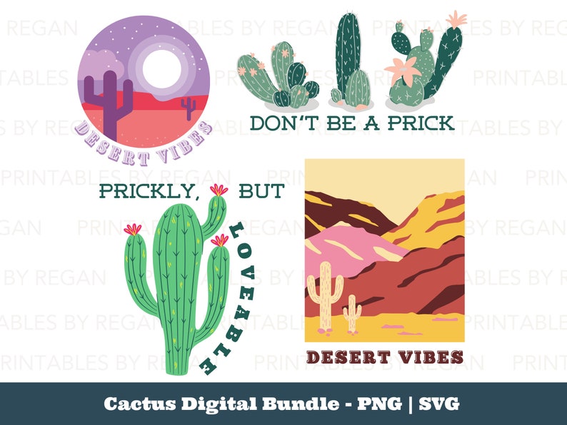 Cactus SVG Bundle, Cactus SVG File, Succulent Svg, Botanical SVG ...