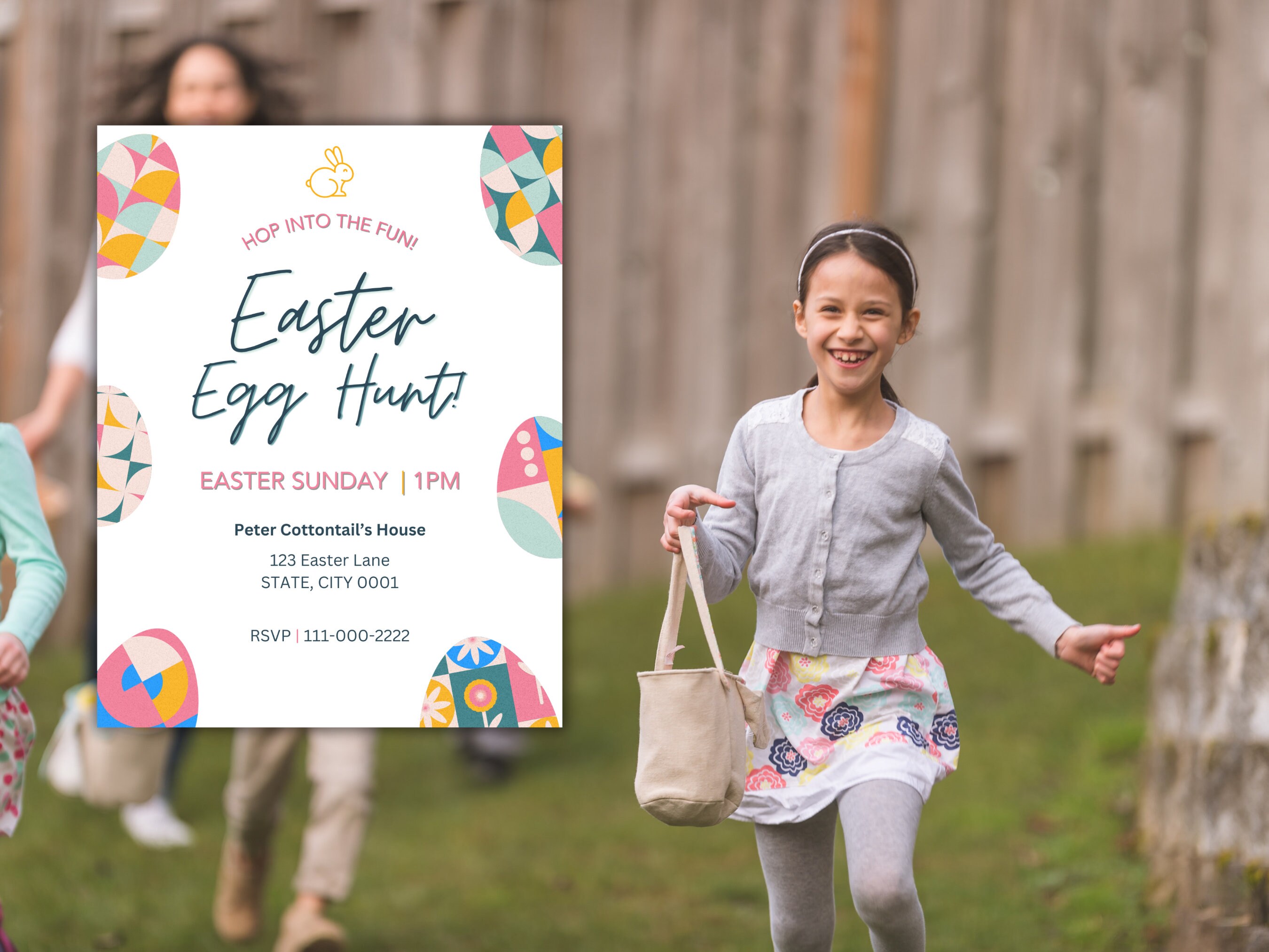 Editable Easter Egg Hunt Invitation Easter Egg Hunt Easter Invitation ...