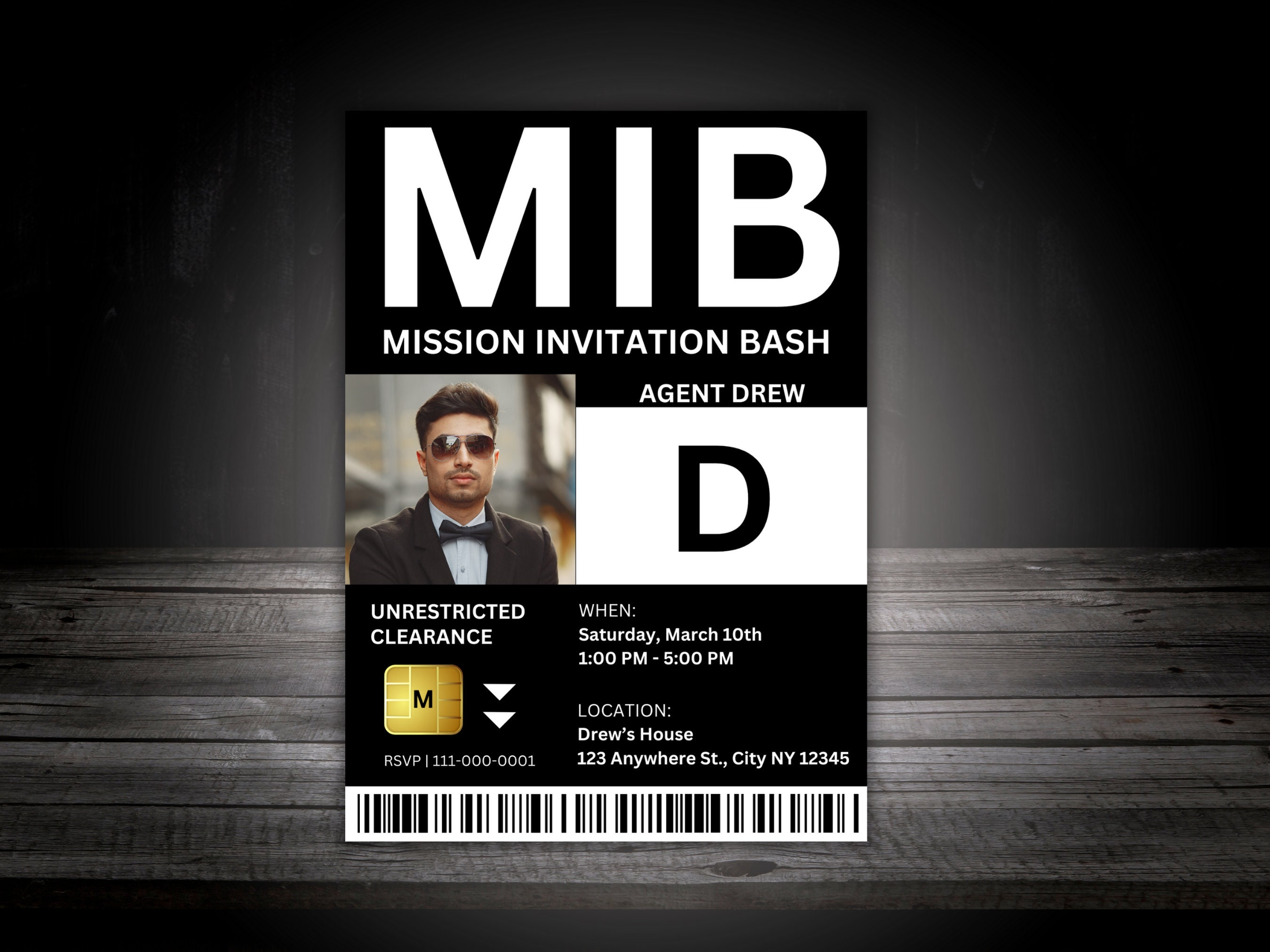 Personalized Men in Black International ID Badge, Mib Id, MIB Special ...