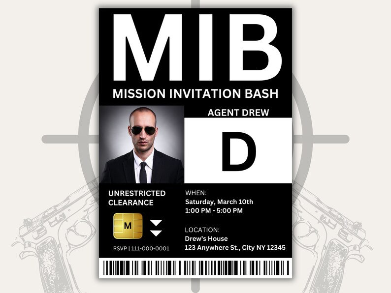 Personalized Men in Black International ID Badge, Mib Id, MIB Special ...