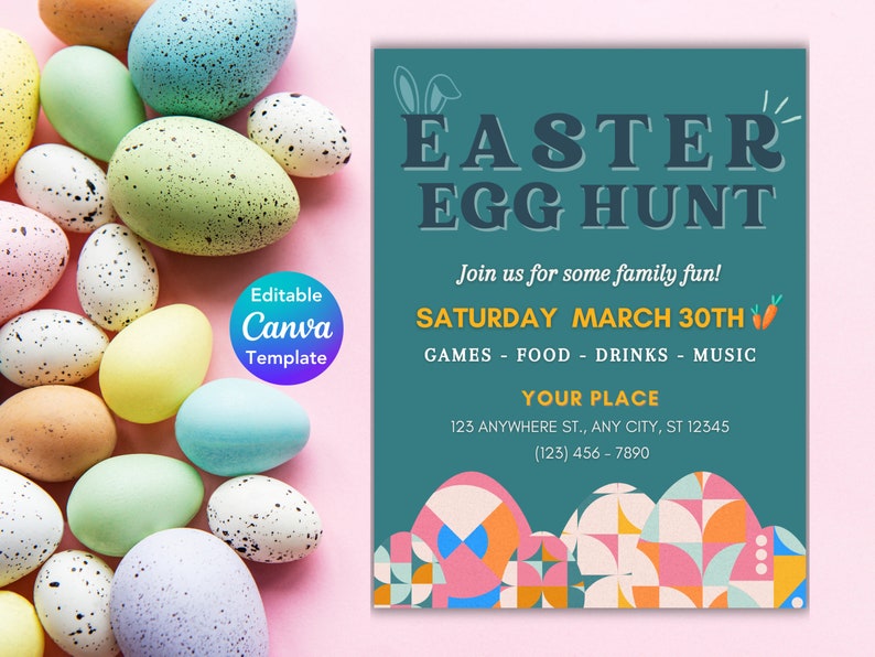 Easter Egg Hunt Flyer | Easter Egg Hunt Bundle | Egg Hunt Flyer ...
