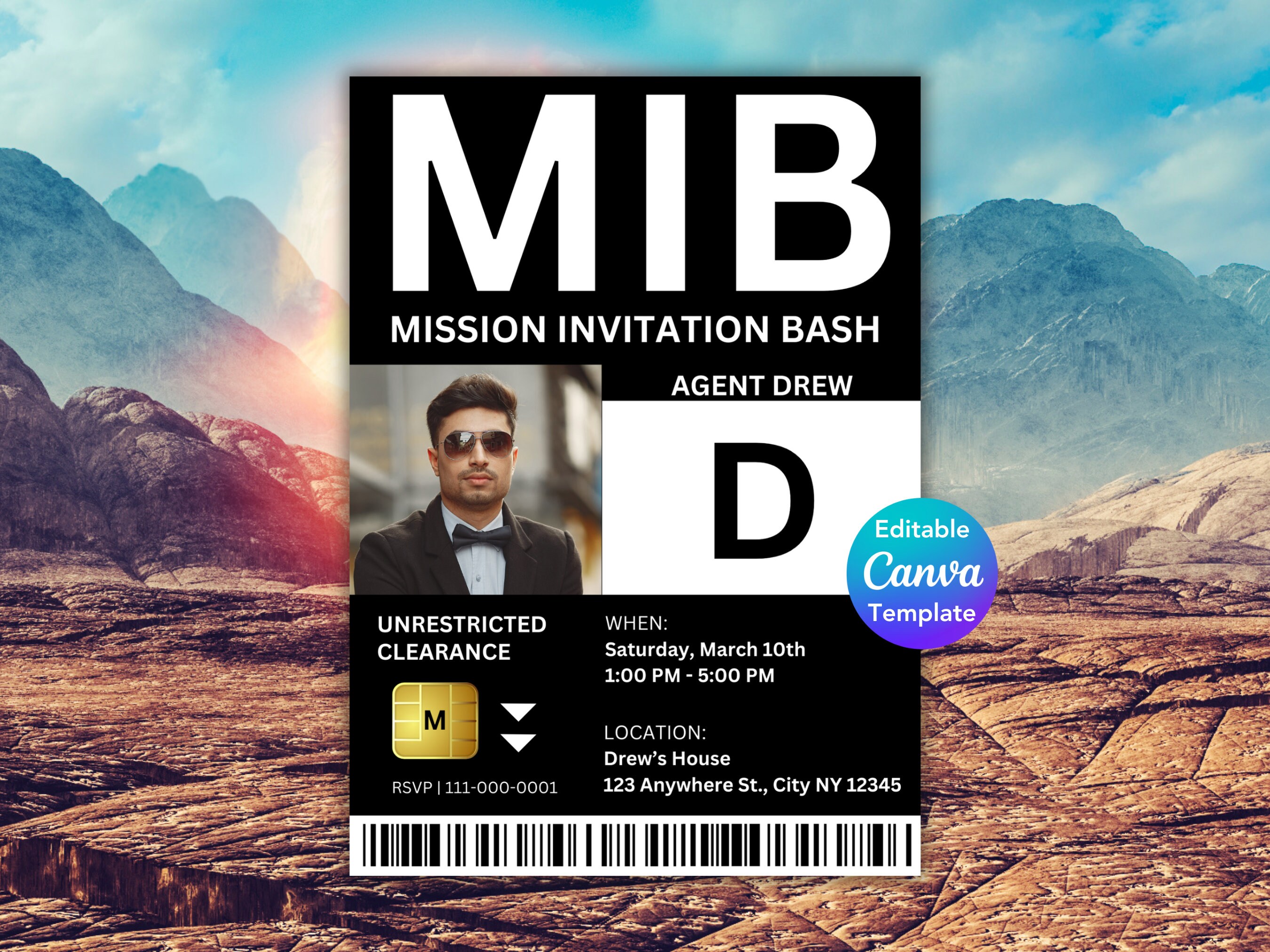 Personalized Men in Black International ID Badge, Mib Id, MIB Special ...