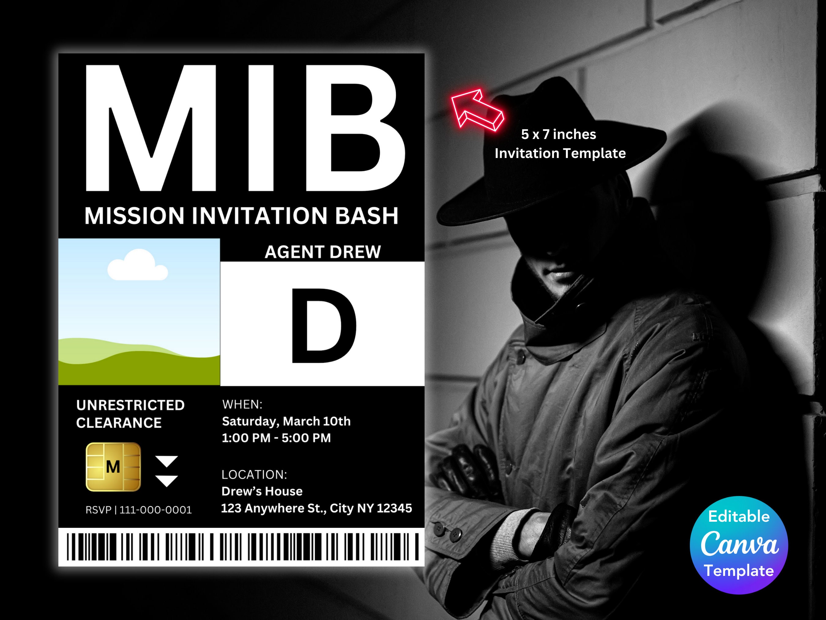 Personalized Men in Black International ID Badge, Mib Id, MIB Special ...