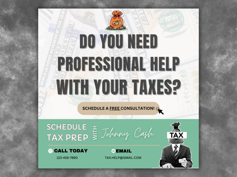 Tax Preparer | Tax Prep Flyer | Tax Season | Tax Prep Social Media ...
