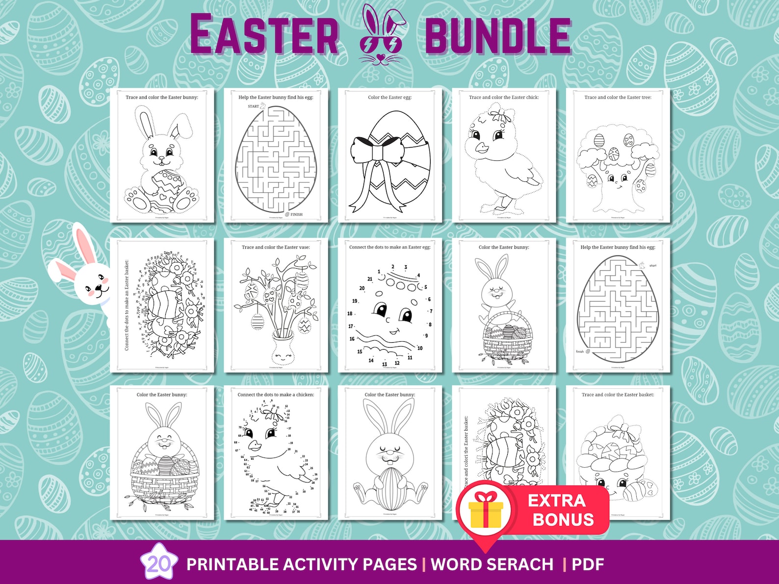 Easter Activity Worksheets, Printable Games, Activities, & Coloring ...