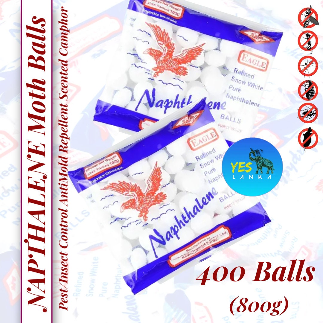 Fresh NEW 400 Balls Napthalene Moth Balls Anti Mold Repellent Scented ...