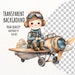 Little Pilot Clipart, Watercolor Clipart, Aviator Clipart, Airplane ...