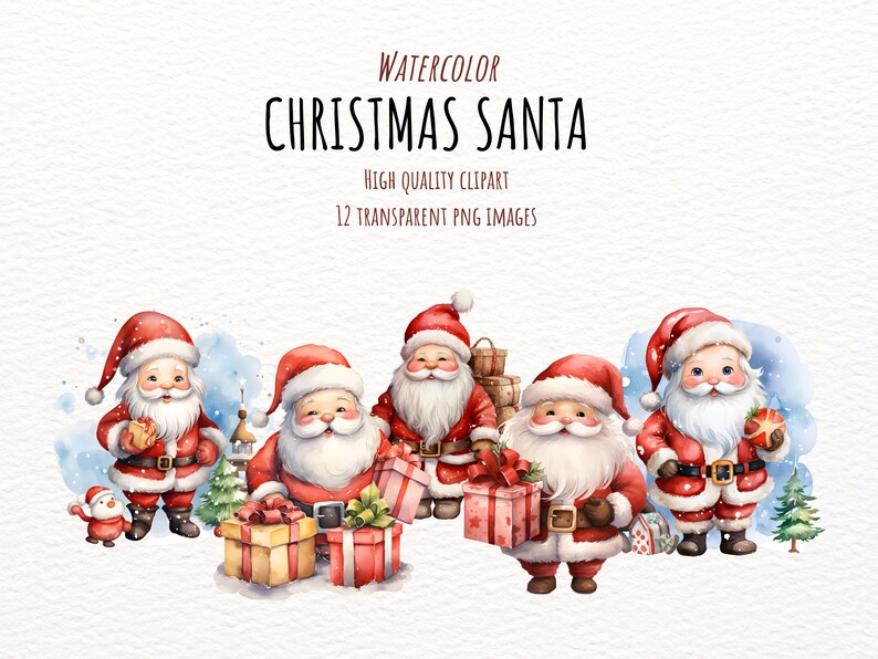 Christmas Clipart, Santa Claus Clipart, Christmas Santa PNG, Santa ...