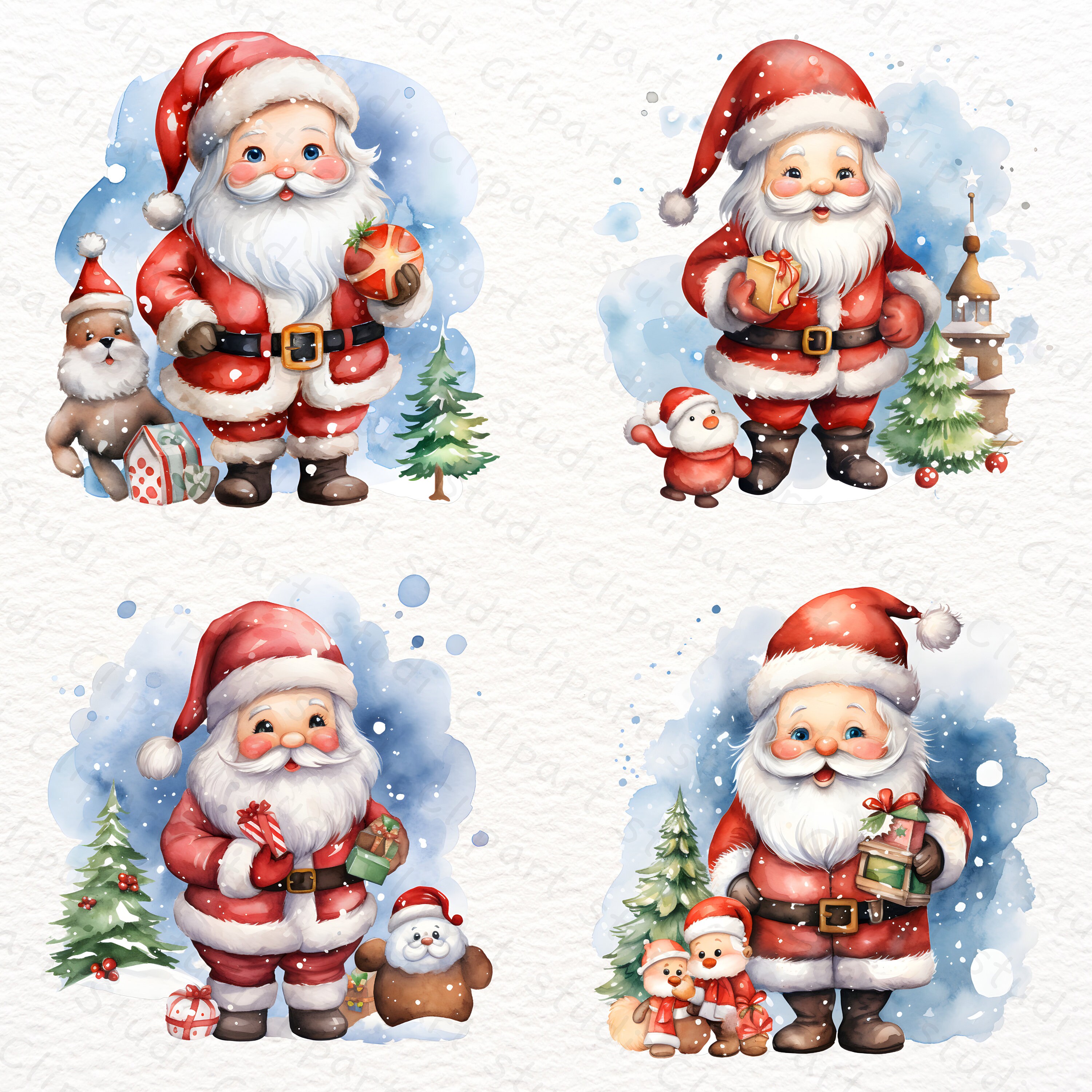 Christmas Clipart, Santa Claus Clipart, Christmas Santa PNG, Santa ...