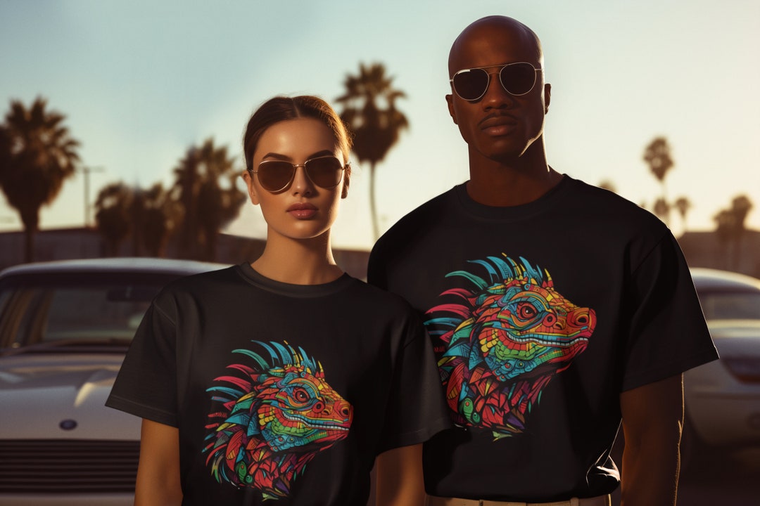 Aztec Style "iguana" Graphic Tee - Etsy
