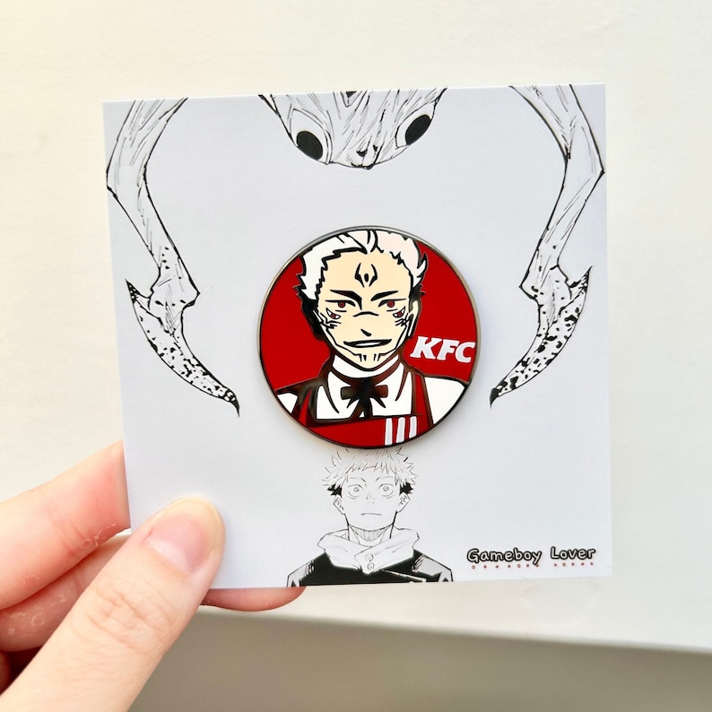 Anime Jujutsu KFC Version of Sukuna Enamel Pin Badge Handmade Manga ...