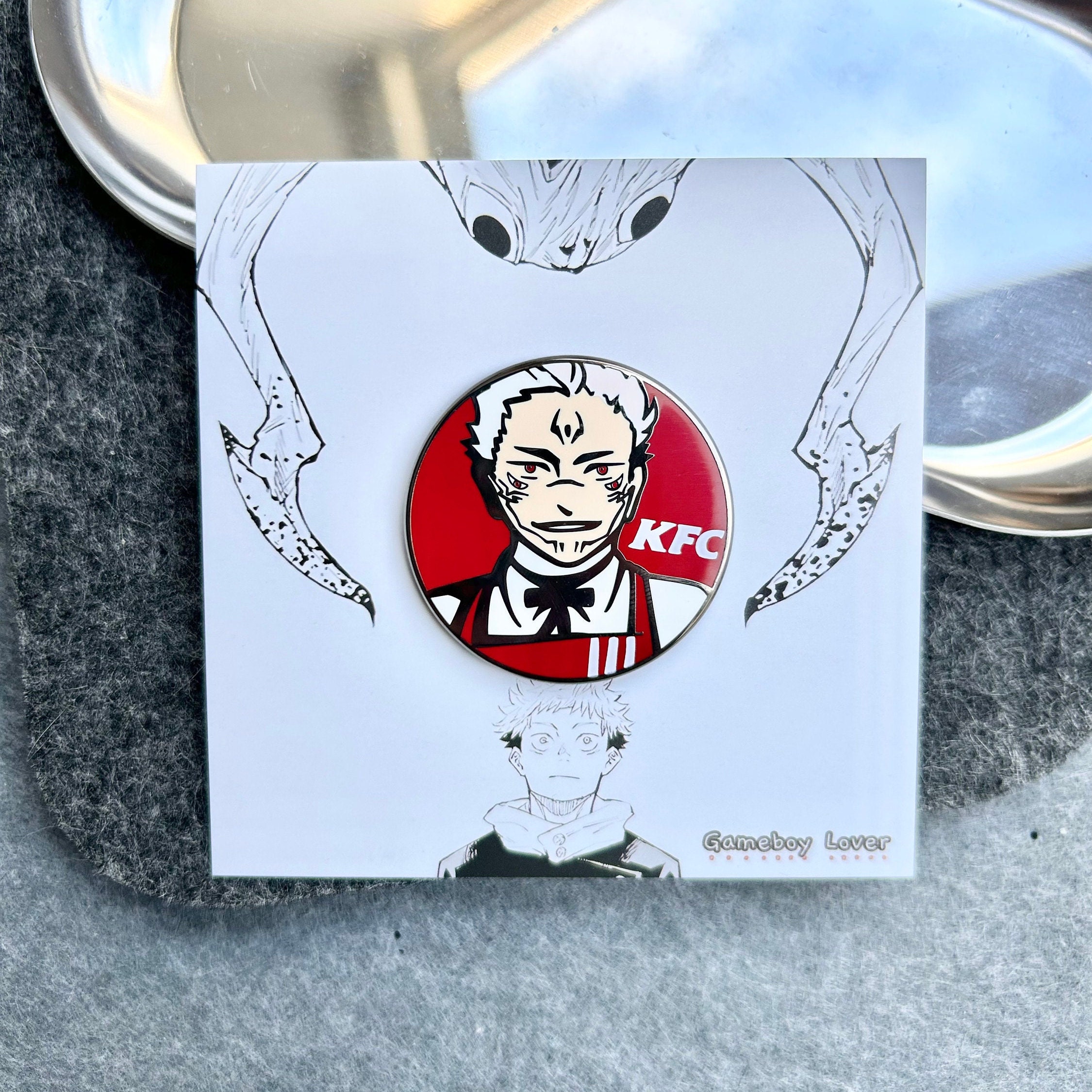 Anime Jujutsu KFC Version of Sukuna Enamel Pin Badge Handmade Manga ...