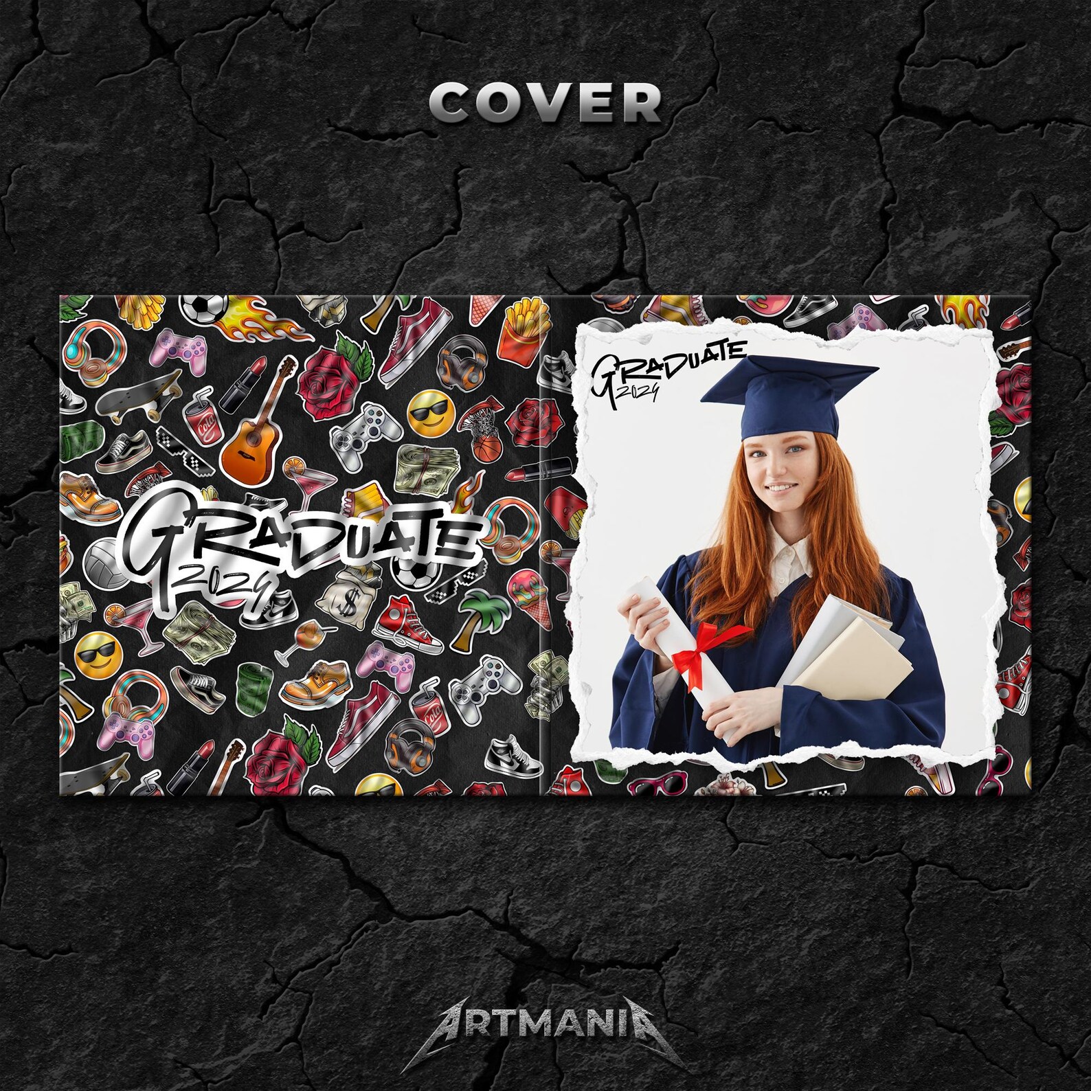 Senior Album Template. Graduation Photo Book Template. School Years ...