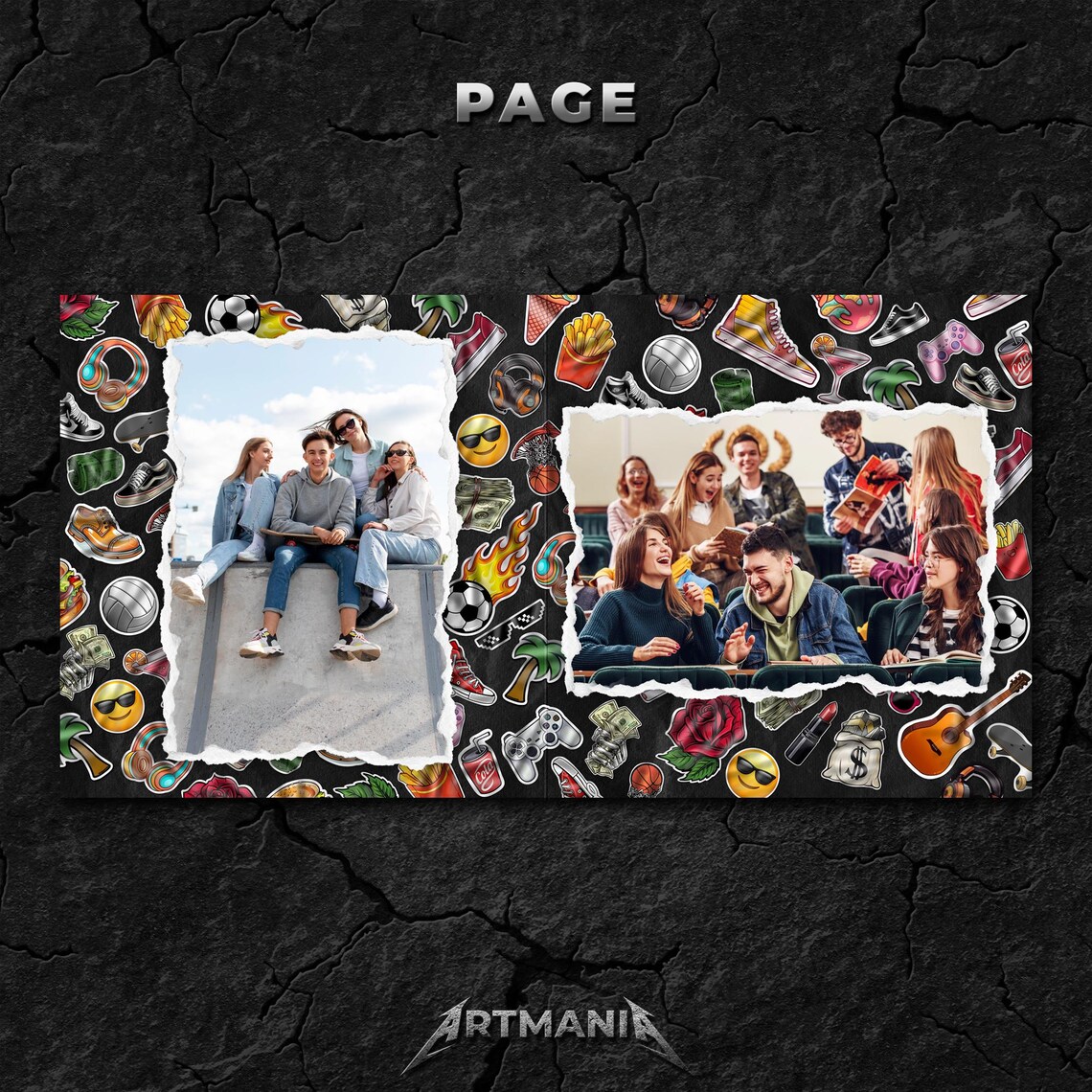 Senior Album Template. Graduation Photo Book Template. School Years ...