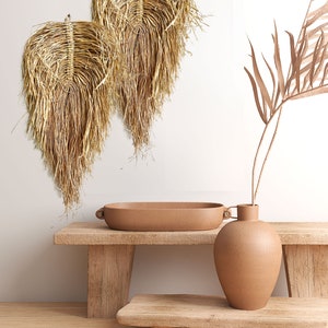 Natural Raffia Wall Hanging: Handmade Bohemian Decor - Etsy