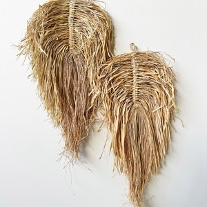 Handmade Raffia Wall Hanging: Boho Bohemian Decor - Etsy