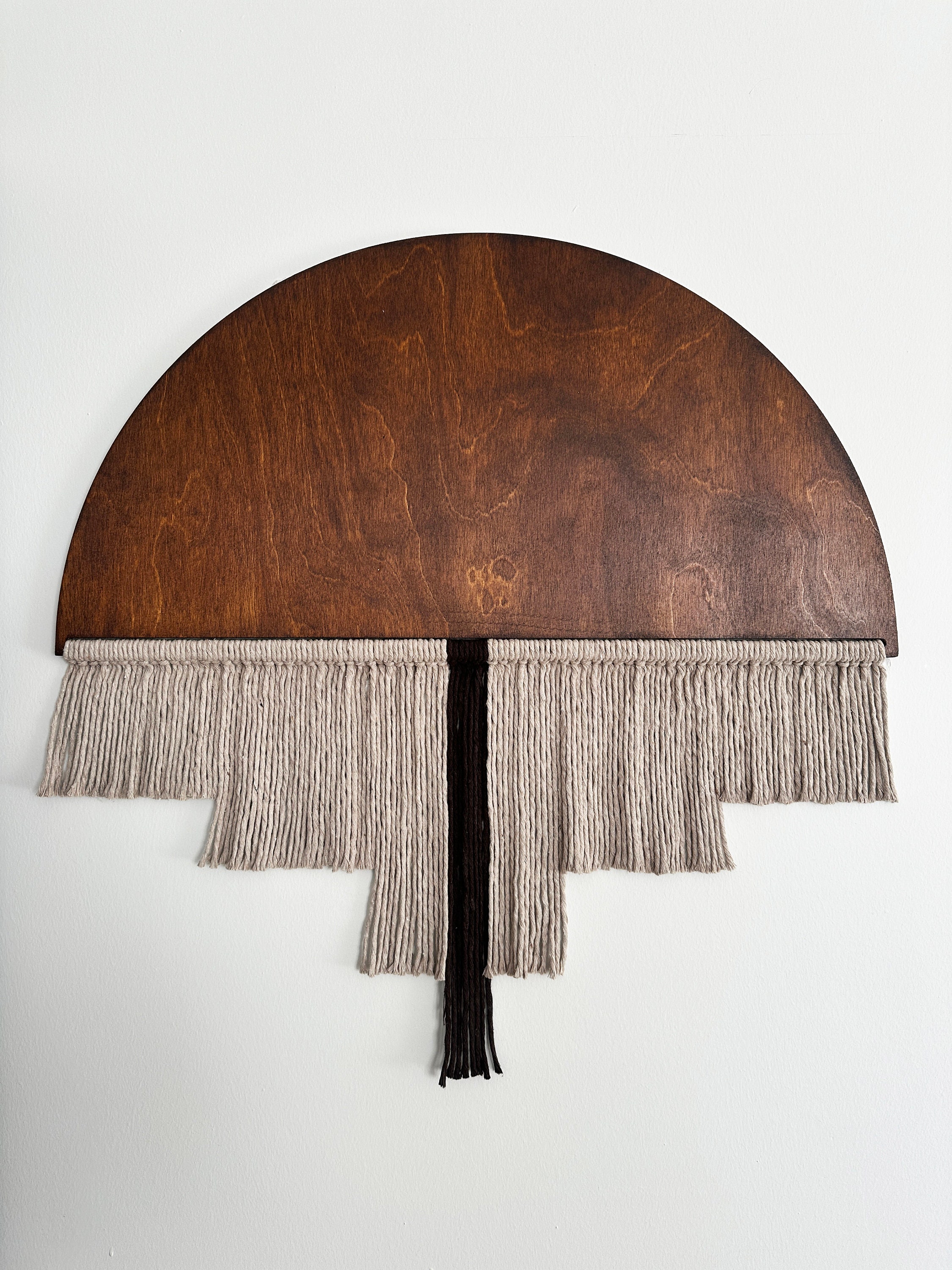 Half Moon Circle Wall Hanging, Minimalist Wall Art, Macrame Wall ...