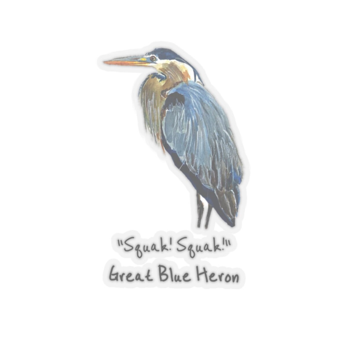 Great Blue Heron: Bird Mnemonic Bird Call Die-cut Sticker - Etsy