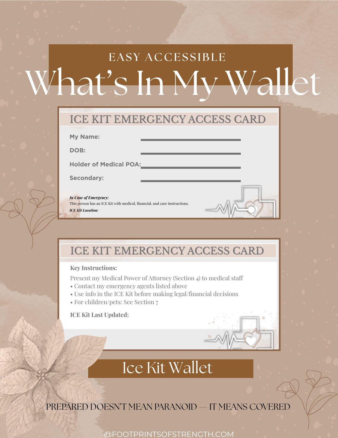 In Case of Emergency (ICE) Kit-the Peace-planning Toolkit Every Family ...
