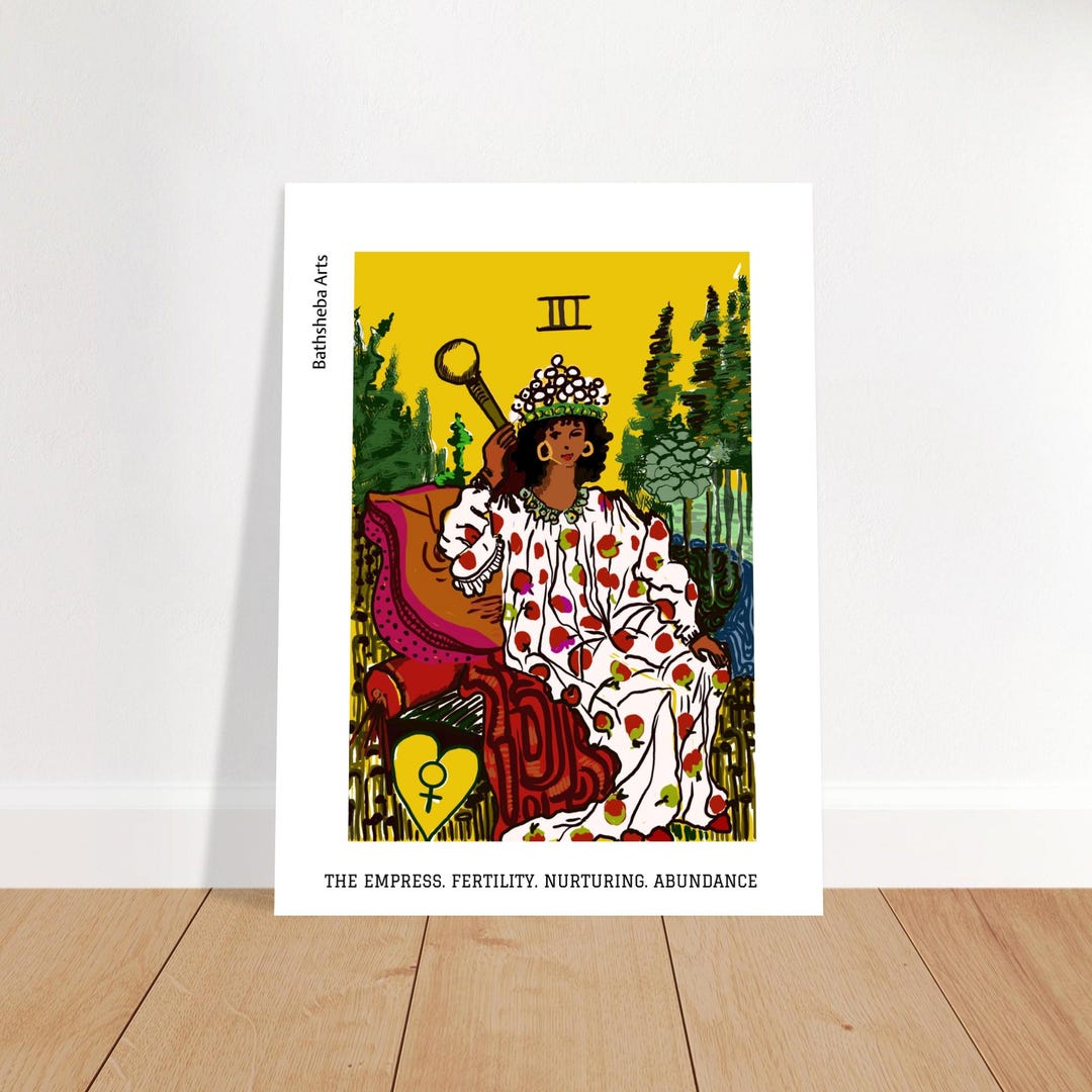 Hand-painted, the Empress, Tarot Card Art Print, Premium Quality ...