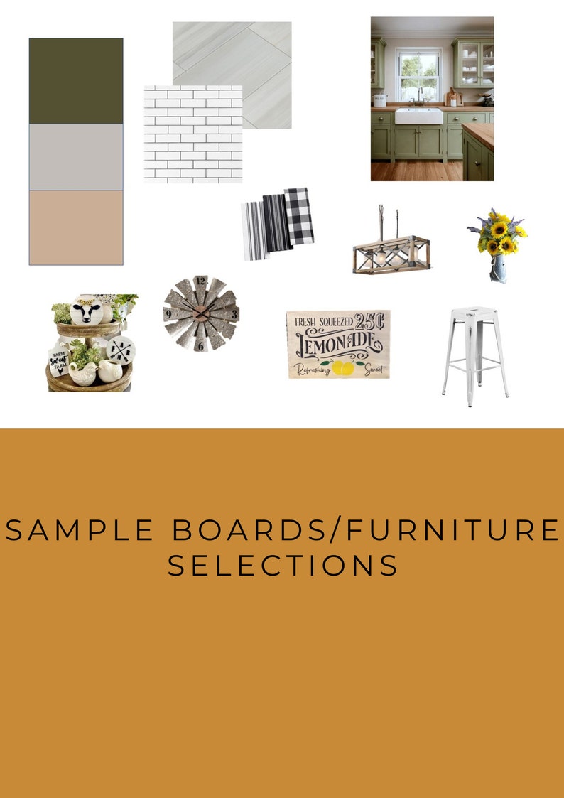 Interior Design, Mood Board, Home Decor, Furniture Selections - Etsy