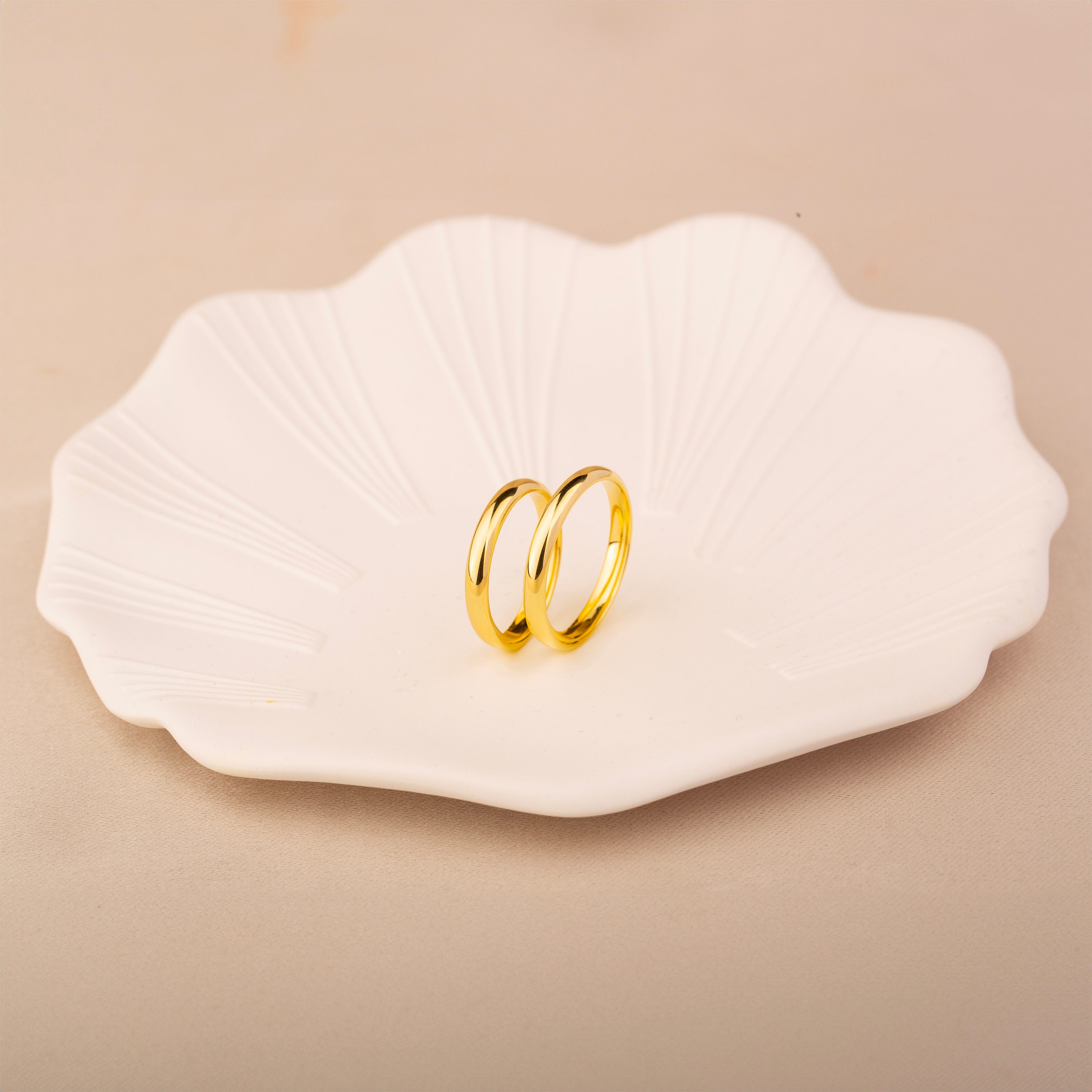 22K Solid Gold 3 Mm Wedding Band Solid Gold 3mm Wedding Ring 22K Solid ...