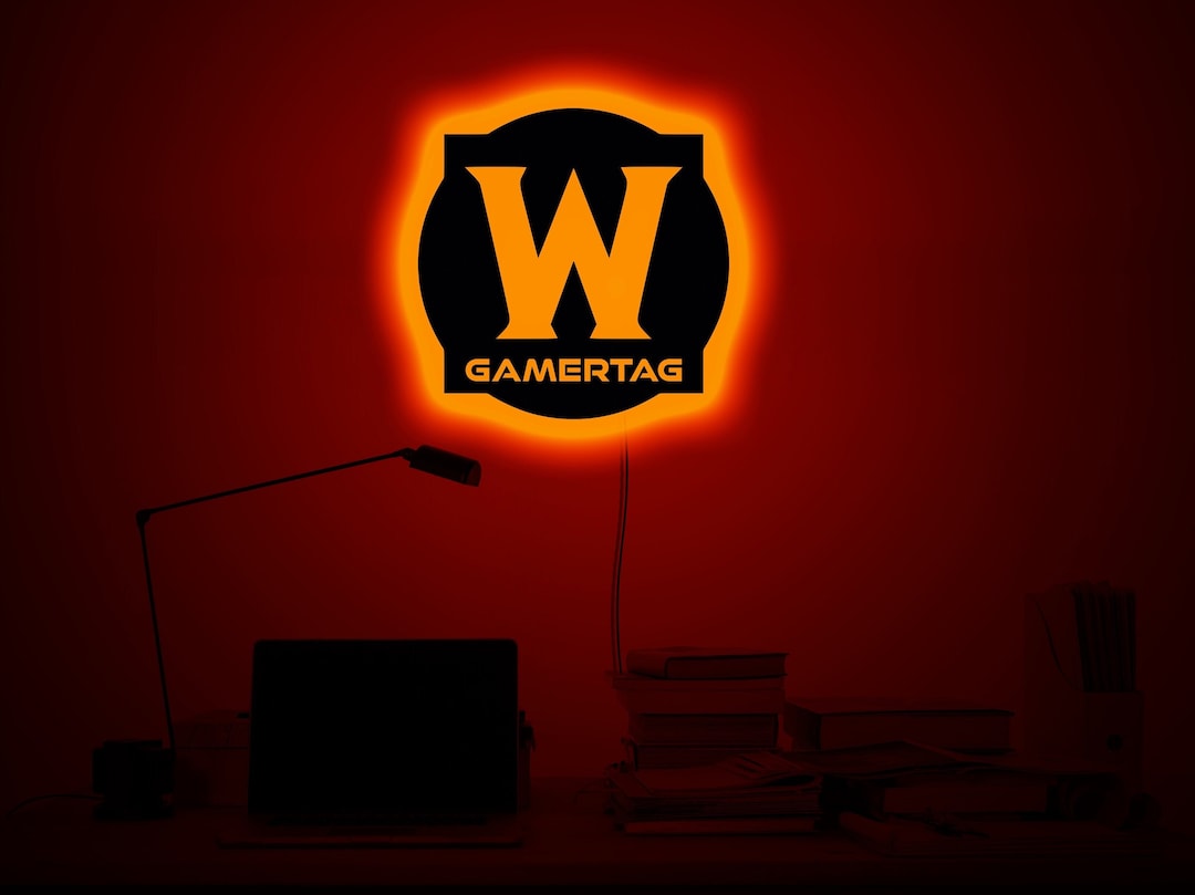 World of Warcraft Personalized Wall Art Wooden Custom Led Sign Warcraft ...