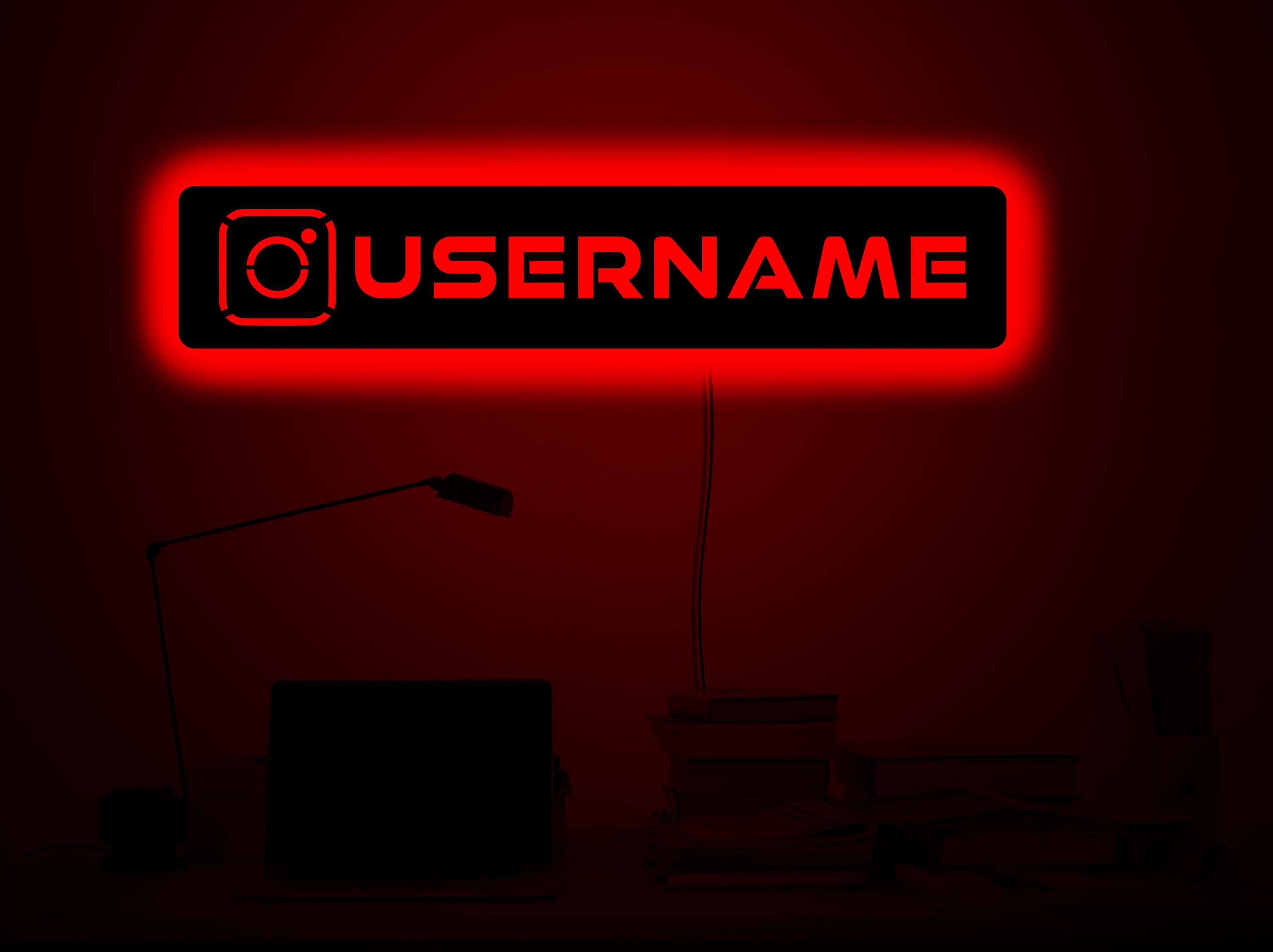 Instagram Led Sign Streamer Backdrop Instagram Panels - Etsy