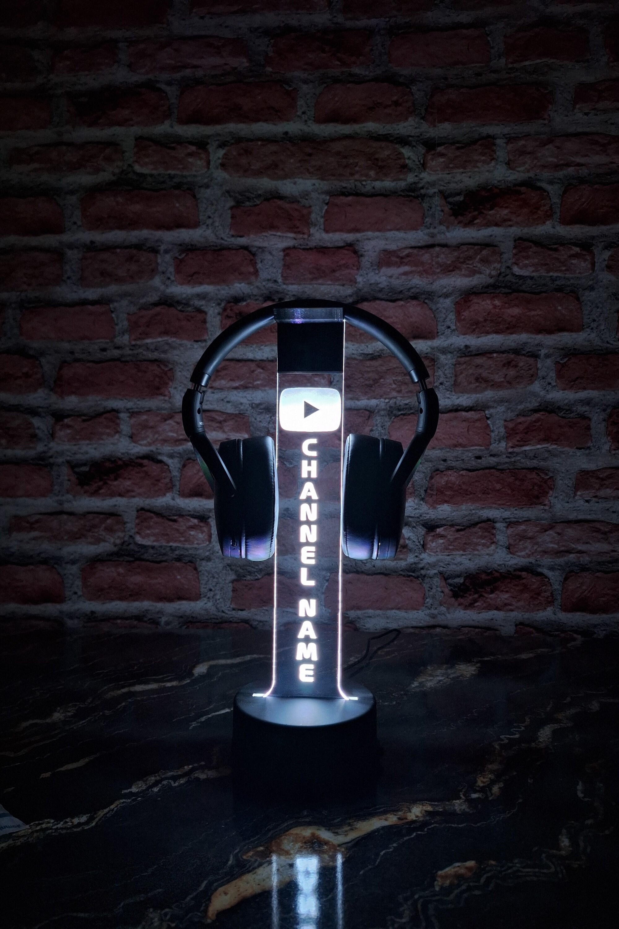 Youtube Play Button Headphone Stand Personalized Desk Decor - Etsy