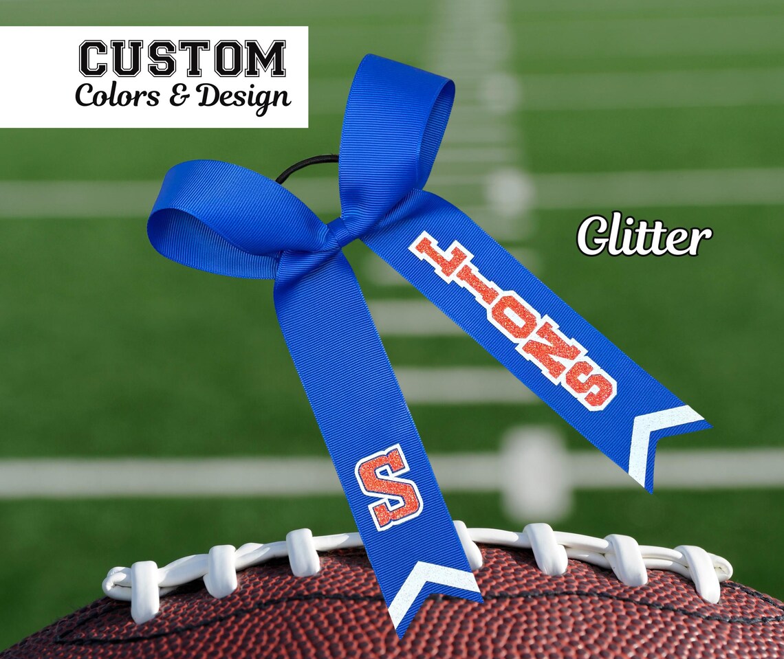 Collegiate Cheer Bow, Long Tail Cheer Bow, Skinny Cheer Bow, Gameday ...