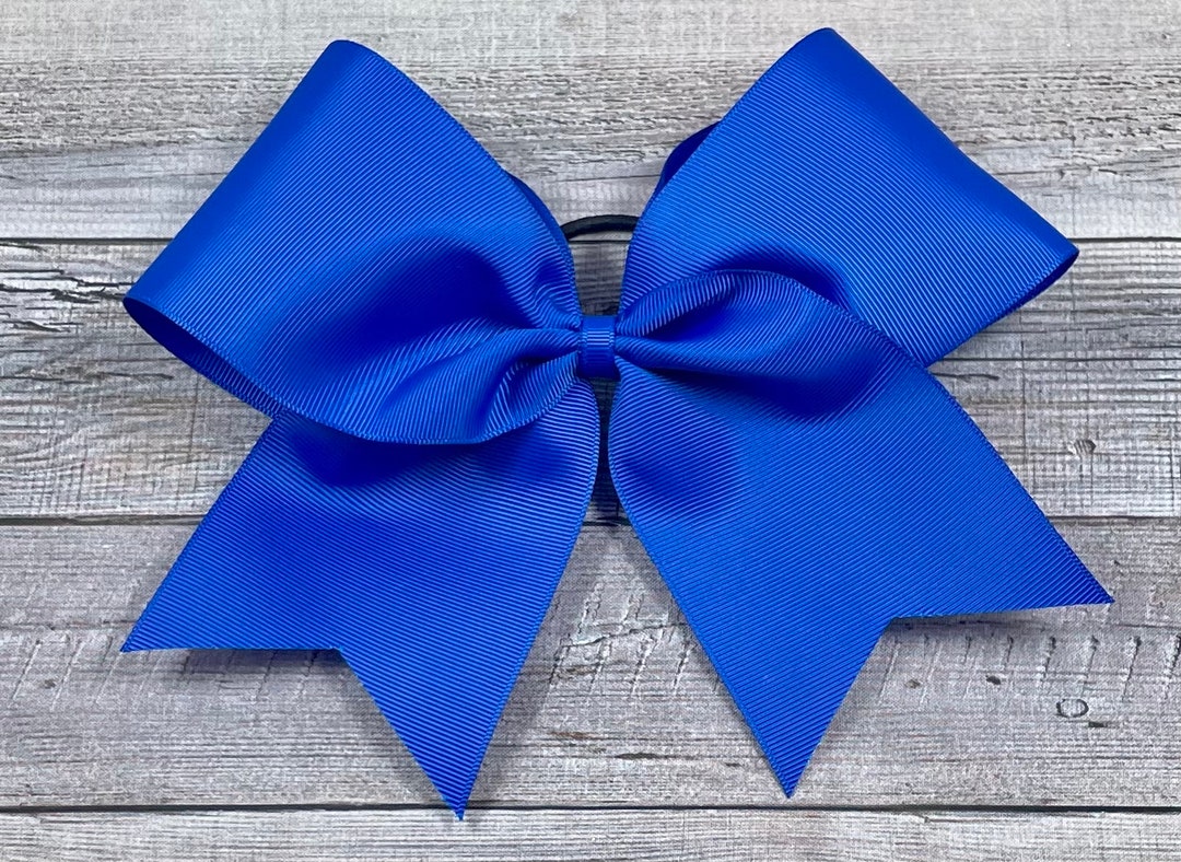 Royal Blue Standard Grosgrain Cheer Bow, Blue Cheer Bow, Gameday Bow ...
