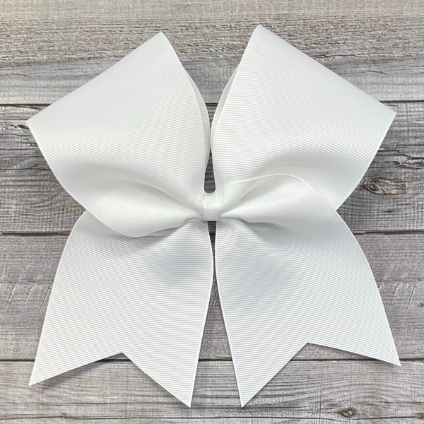 White Cheer Bow - Etsy