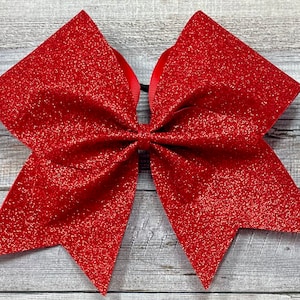 Competition Cheer Bow, Red Glitter Cheer Bow, Red Competition Bow ...