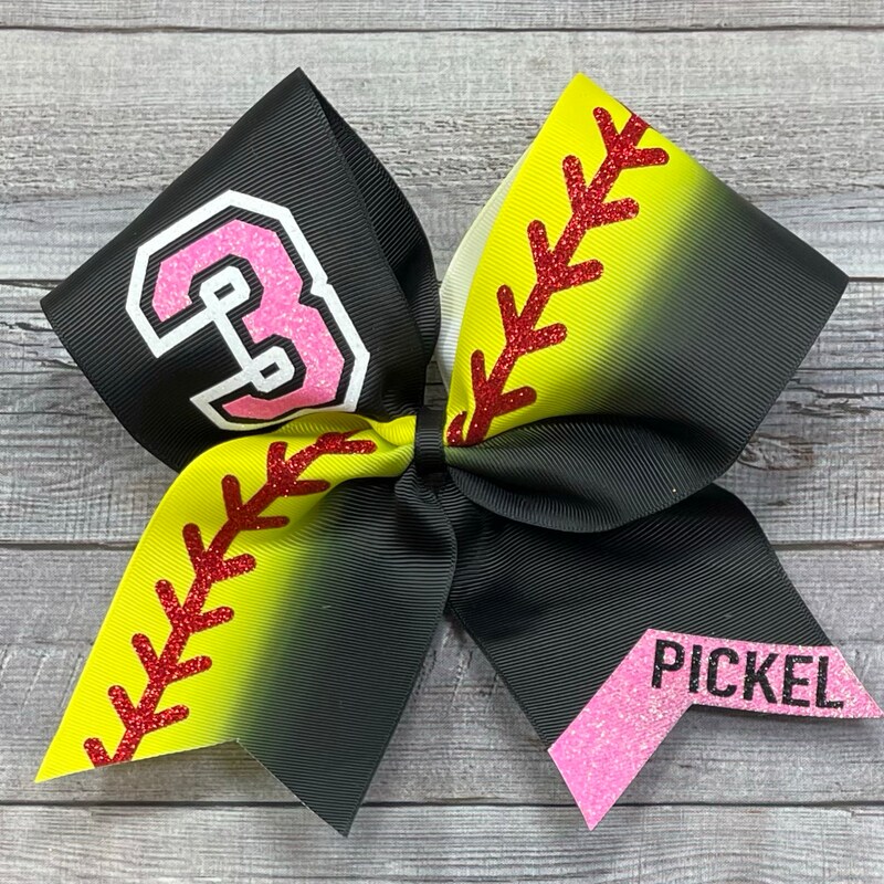 Softball Hair Bows - Etsy