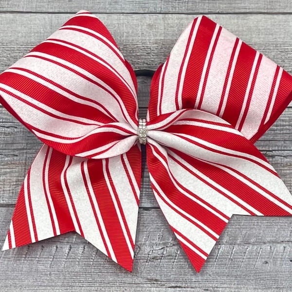 Candy Cane Hair Bow - Etsy