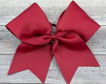 Football Cheer Bow With Laces and Pawprint. Burgundy, Maroon Cheer Bow ...