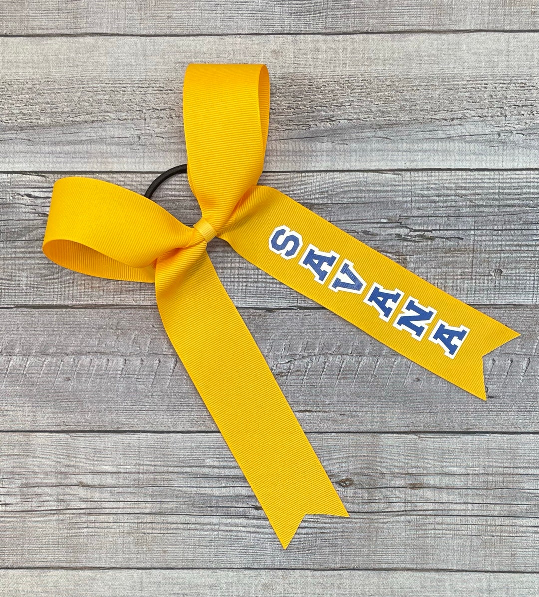 Skinny Collegiate Cheer Bow, Yellow Gold Cheer Bow, Add Personalization ...